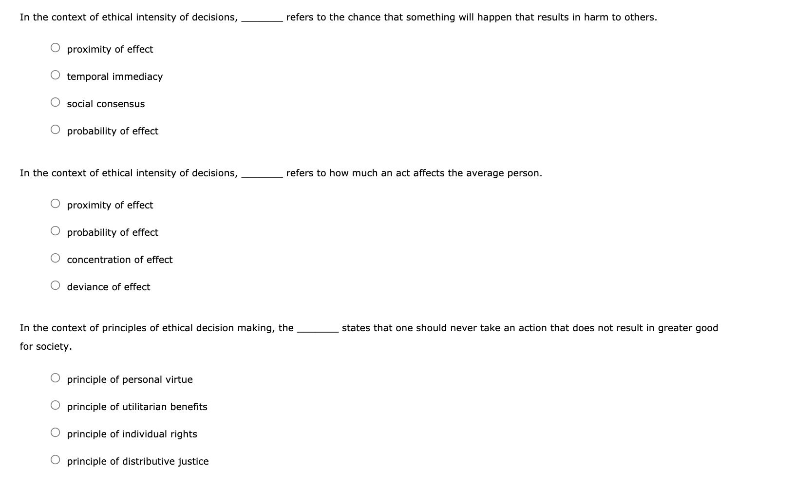 Solved In the context of ethical intensity of decisions, | Chegg.com