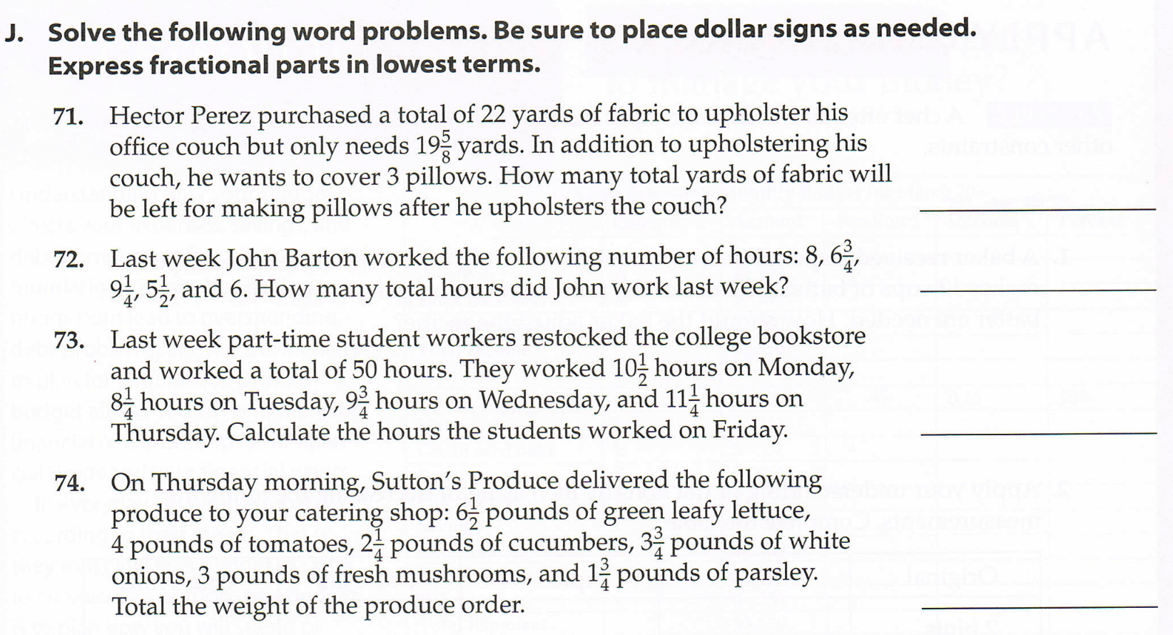 Solved Solve the following word problems. Be sure to place | Chegg.com