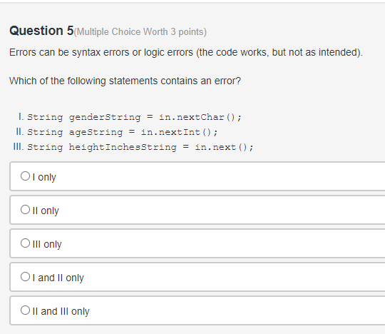 Solved Question 1(Multiple Choice Worth 3 points) Which is | Chegg.com