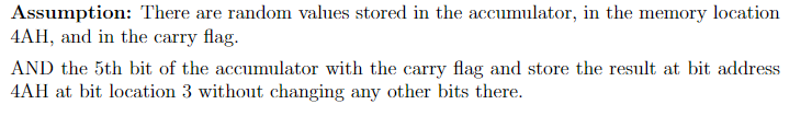 Solved Assumption: There are random values stored in the | Chegg.com