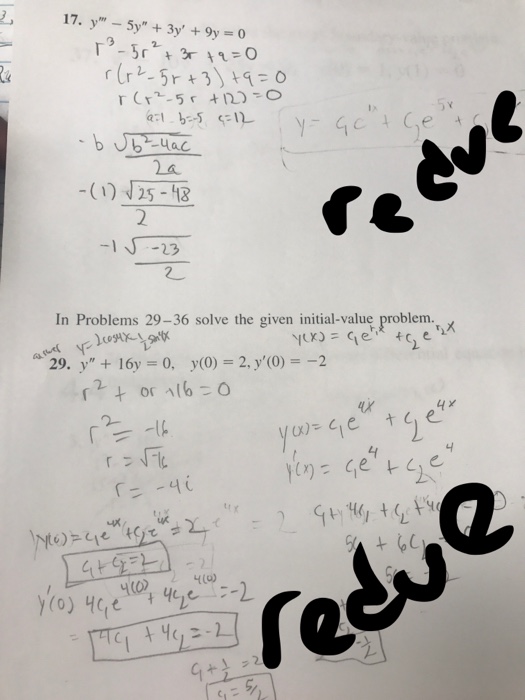 Solved 2, 2a (125- 2 In Problems 29-36 solve the given | Chegg.com
