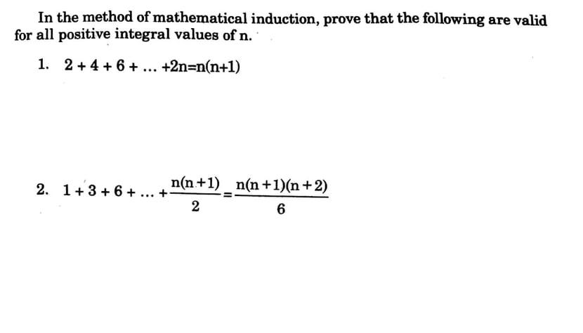 Solved In the method of mathematical induction, prove that | Chegg.com