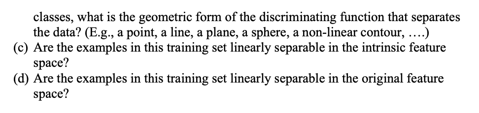 Here are some data with features {F1, F2, F3} used in | Chegg.com