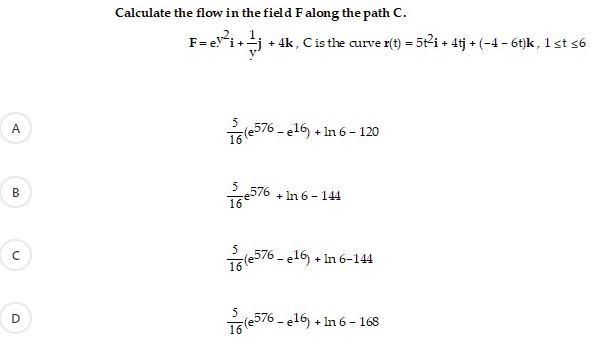 Solved Calculate the flow in the field F along the path C. | Chegg.com