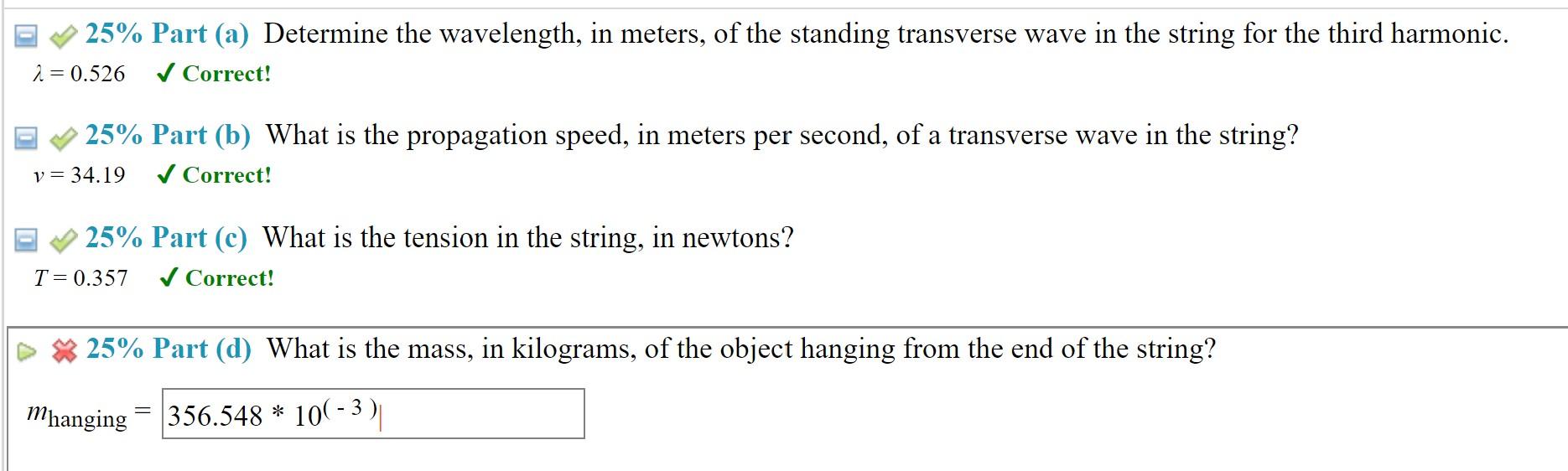 Solved = (17%) Problem 5: A length of string is attached to | Chegg.com