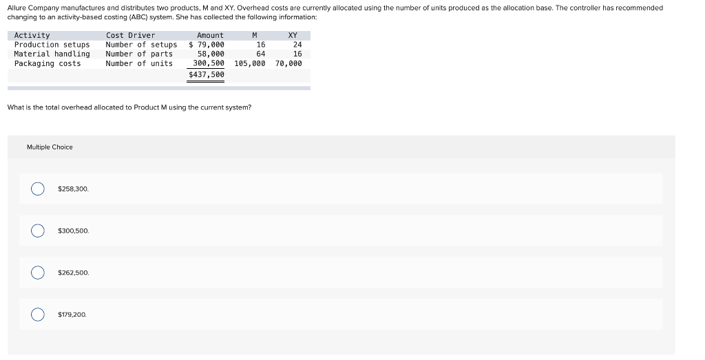 Solved changing to an activity-based costing (ABC) system. | Chegg.com