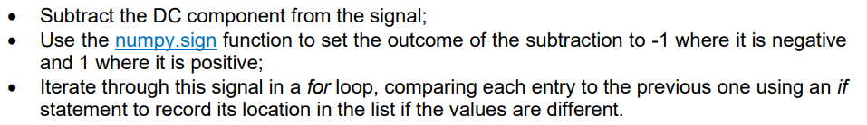 Solved Finding the crossing points of a signal 1. | Chegg.com