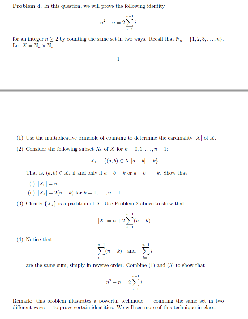 Solved Problem 4 . In this question, we will prove the | Chegg.com