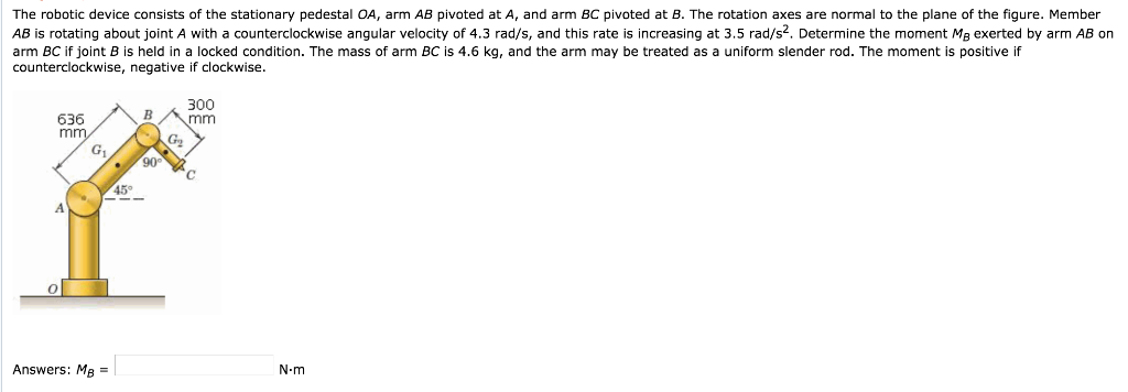 Solved The robotic device consists of the stationary | Chegg.com
