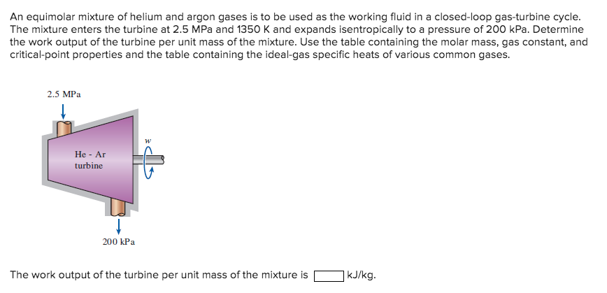 Solved An equimolar mixture of helium and argon gases is to | Chegg.com