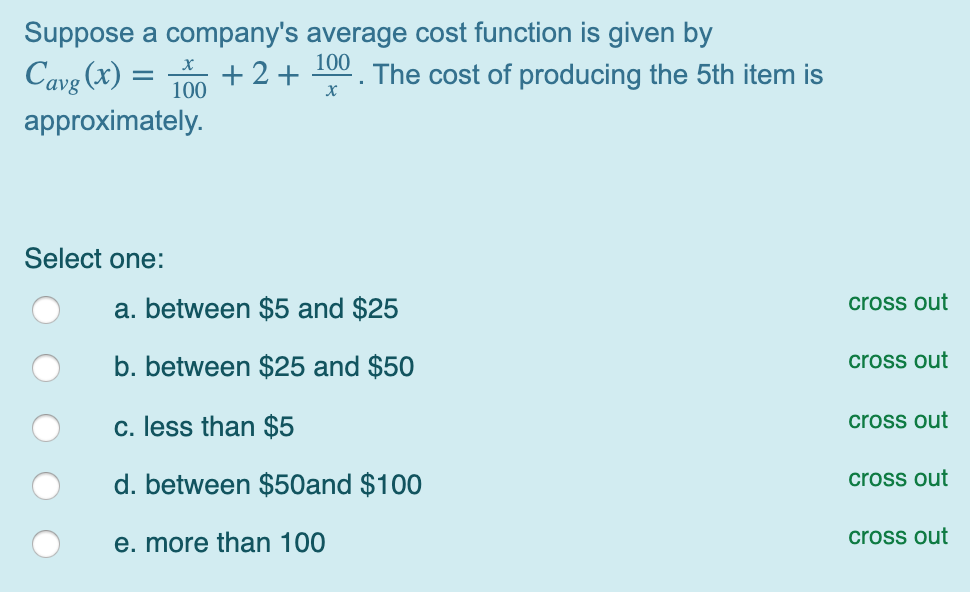 Solved Suppose a company's average cost function is given by | Chegg.com