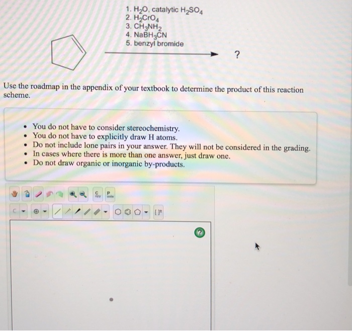Solved 1. H2O, catalytic H2SO4 2. H2CrO4 3. CH3NH2 4. | Chegg.com