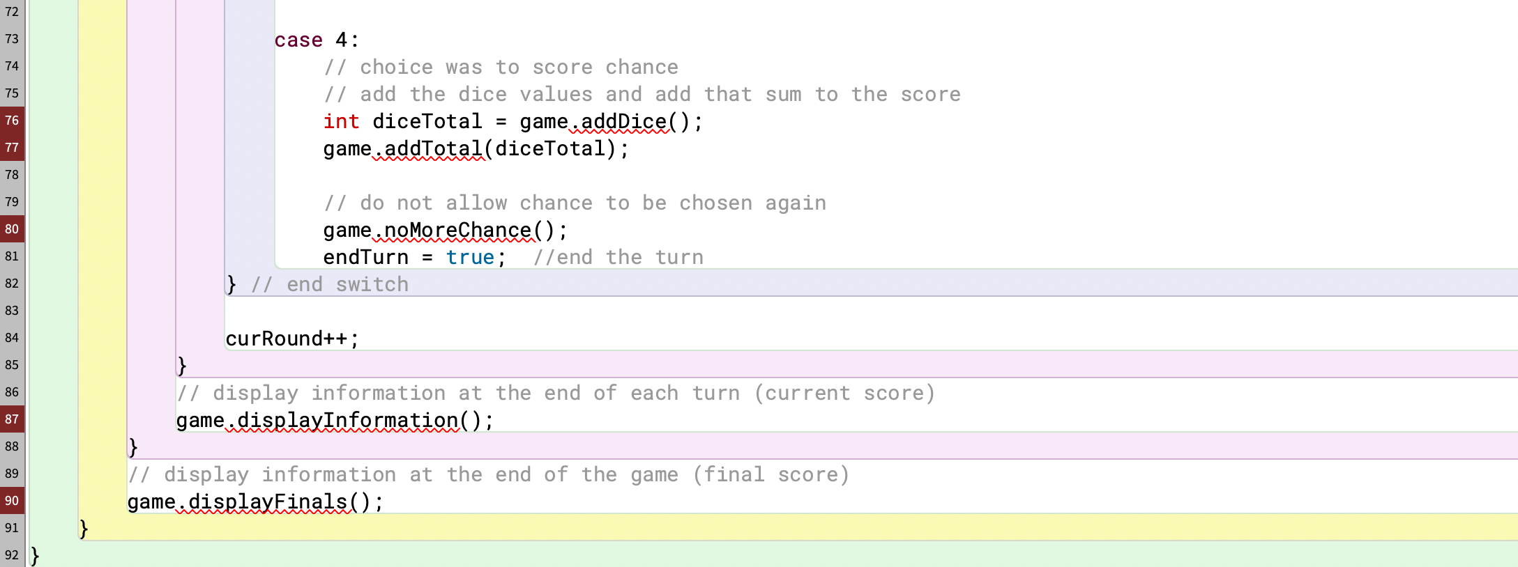 In this project you will be creating your own Yahtzee | Chegg.com