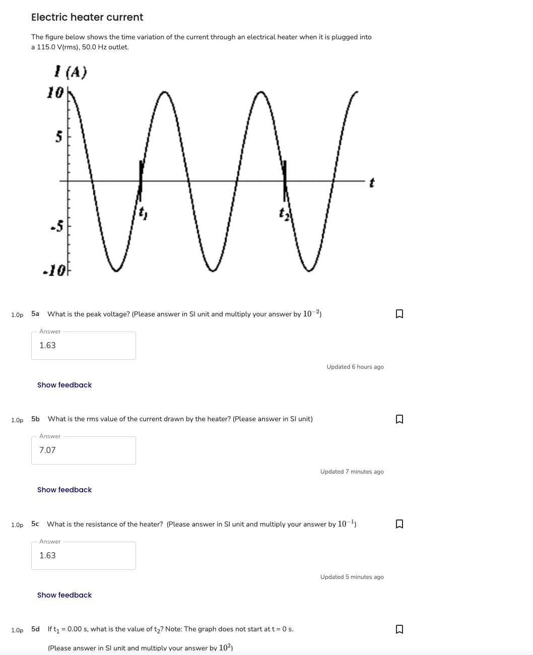 Solved Electric heater currentThe figure below shows the | Chegg.com