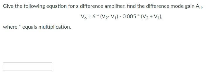 Solved Give the following equation for a difference | Chegg.com