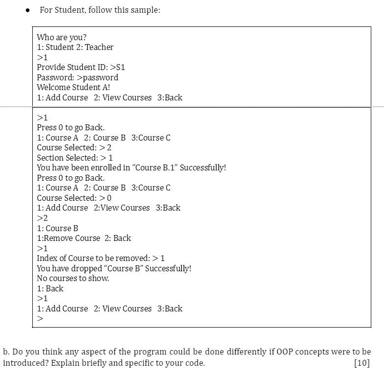 Solved Consider a class management system where courses | Chegg.com