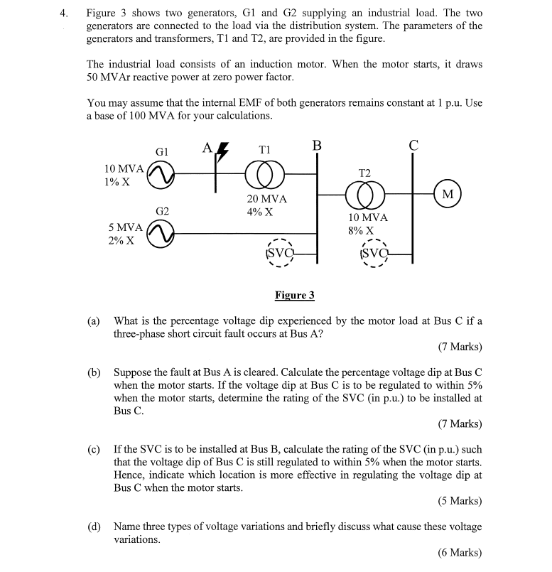 4. Figure 3 shows two generators, G1 and G2 supplying | Chegg.com