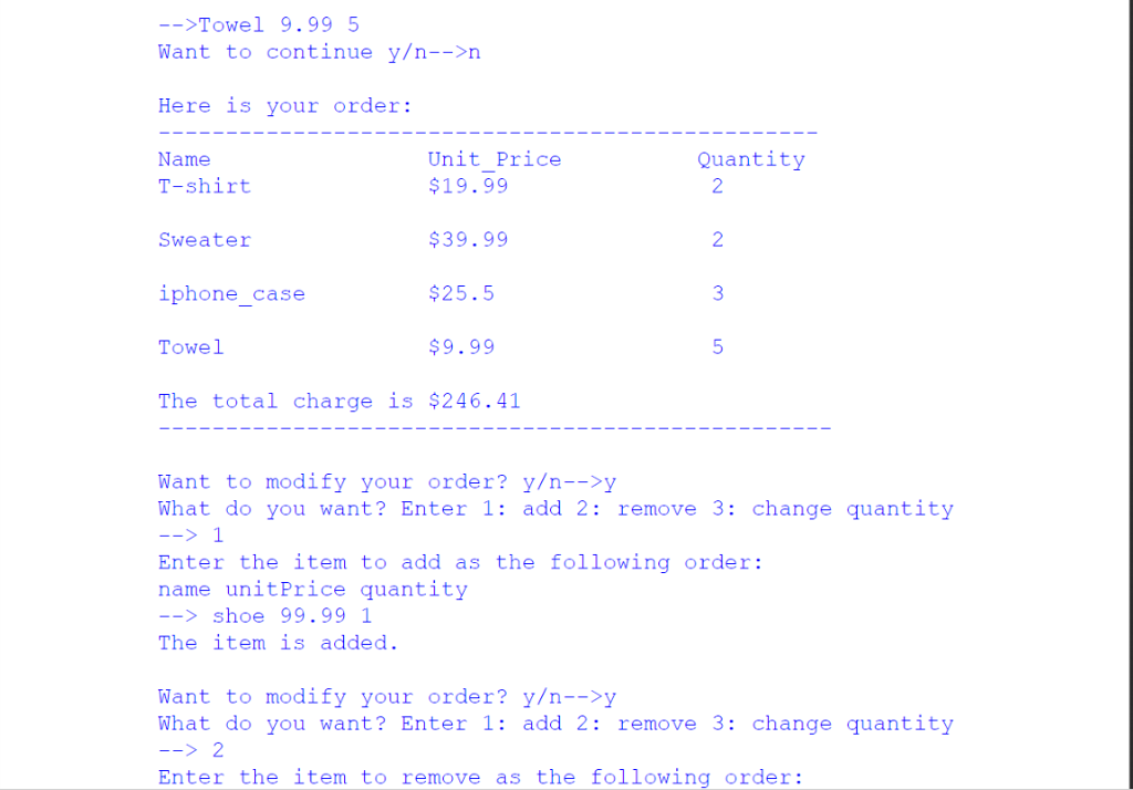 Solved Problem Description: When shopping online, you select | Chegg.com