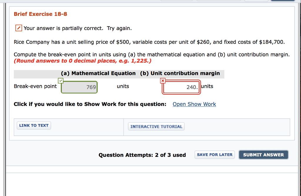 Solved Brief Exercise 18-8 Your answer is partially correct. | Chegg.com