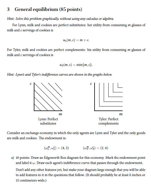 Solved General equilibrium (85 points) 3 Hint: Solve this | Chegg.com
