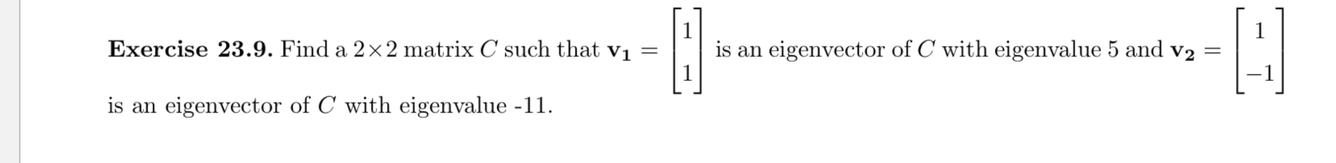 Solved Exercise 239 ﻿find A 2×2 ﻿matrix C ﻿such That 5327
