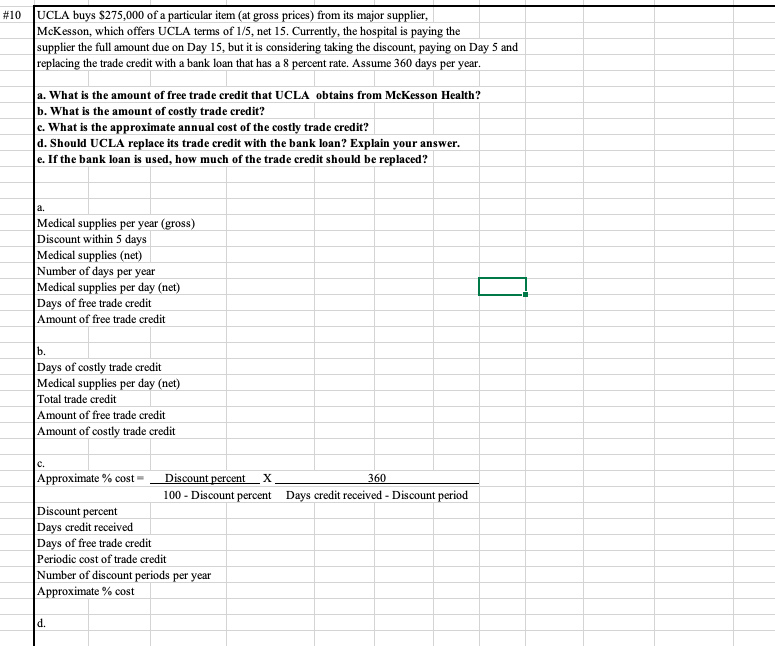 Please explain all steps and provide the formulas | Chegg.com