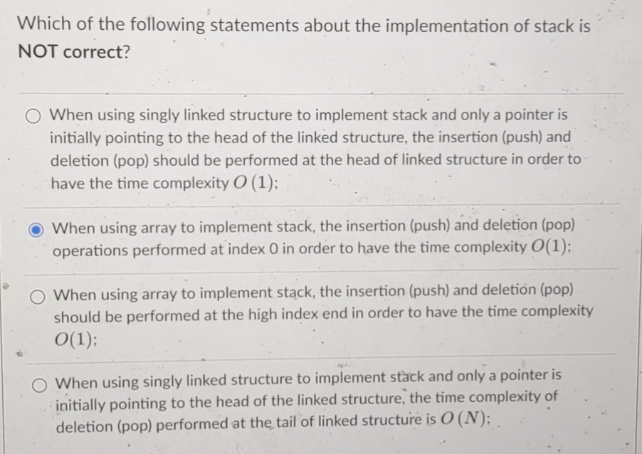 Solved Which of the following statements about the | Chegg.com