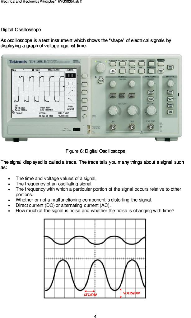 Solved Objective: Experiment 1: Introduction to AC Signals | Chegg.com