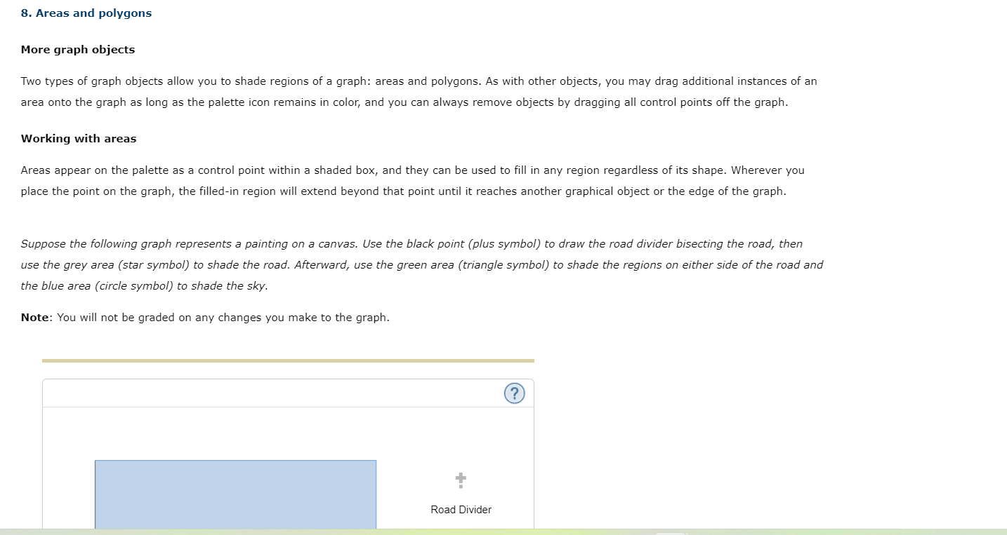 Solved 8. Areas and polygons More graph objects area onto | Chegg.com