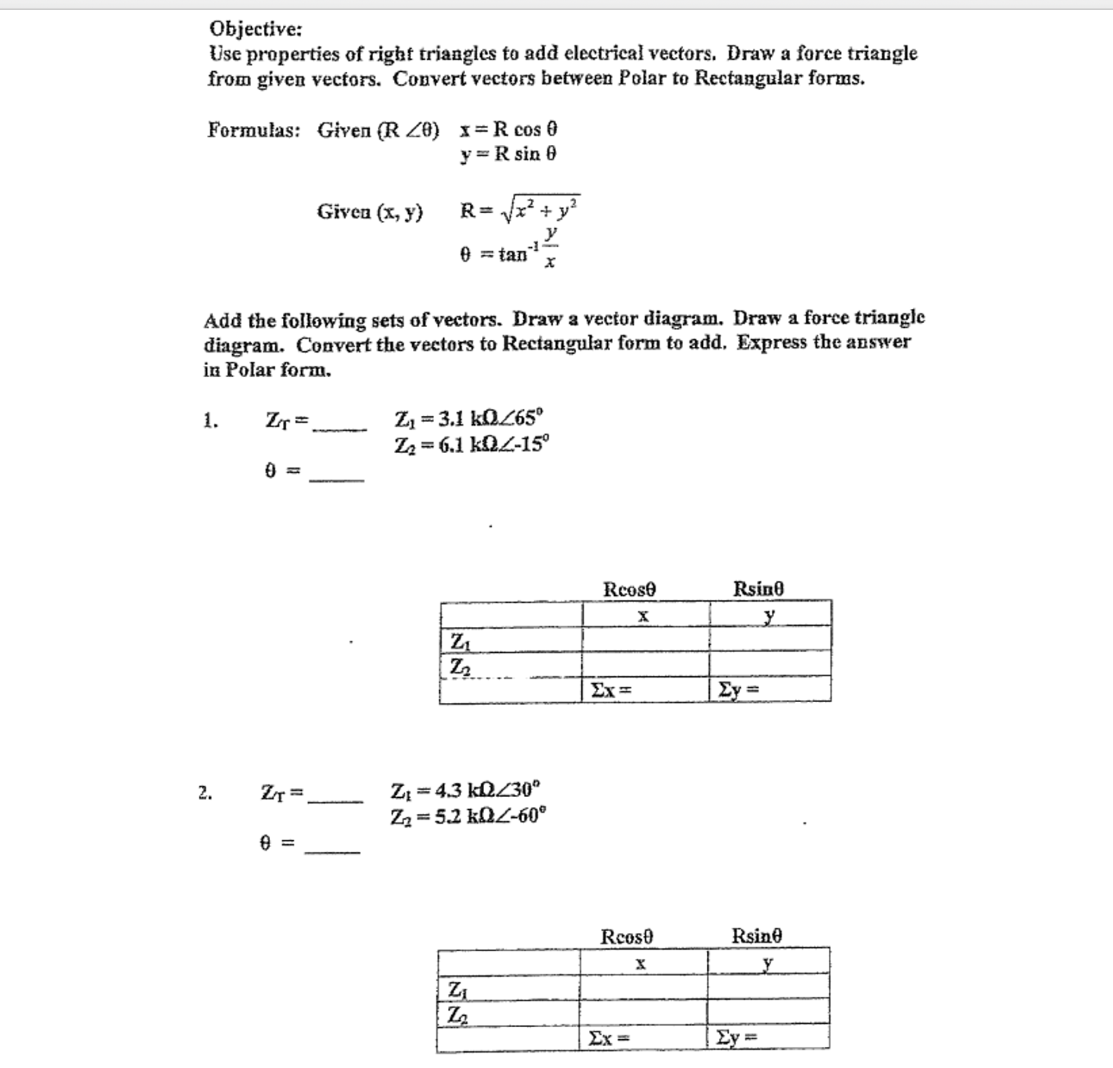 Solved Objective:Use properties of right triangles to add | Chegg.com
