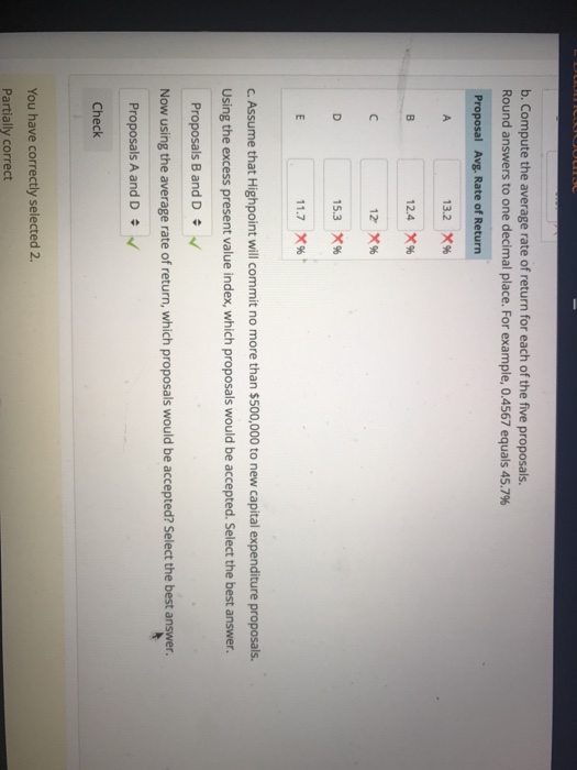 Solved Excess Present value Index and Average Rate of Return | Chegg.com