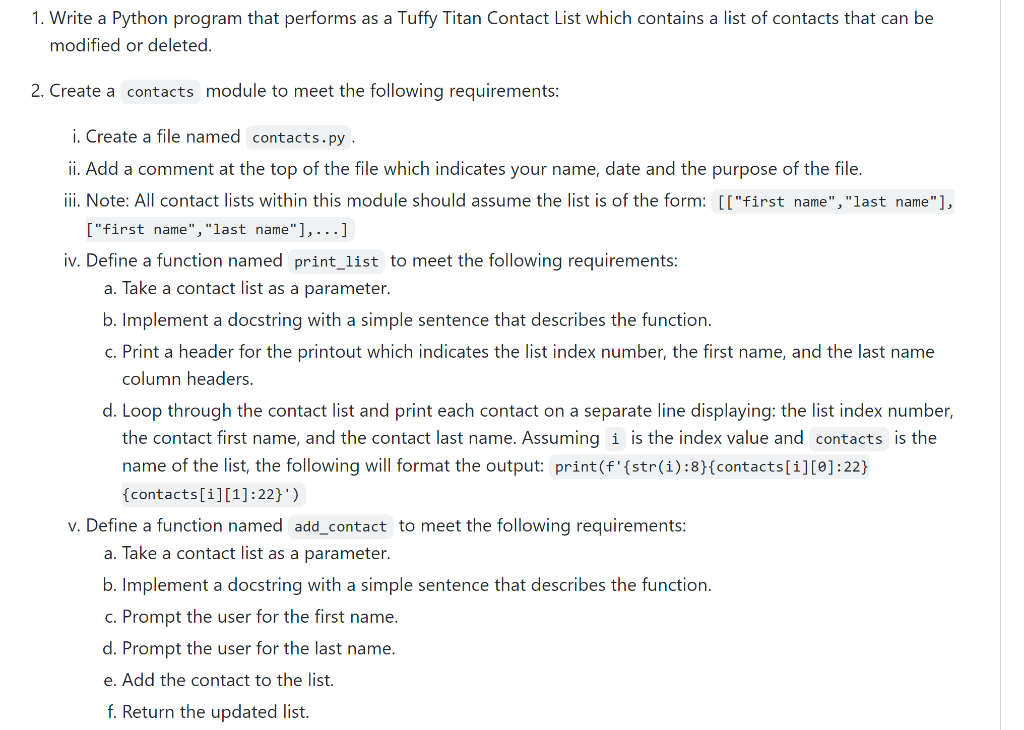 Solved 1. Write a Python program that performs as a Tuffy | Chegg.com