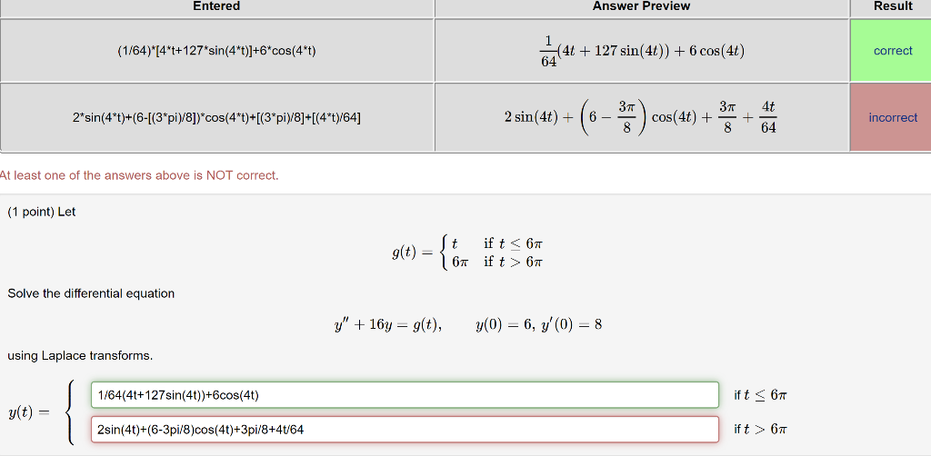 Solved Entered Answer Preview Result 1 | Chegg.com
