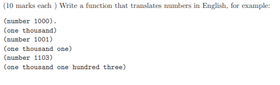 Solved (10 marks each ) Write a function that translates | Chegg.com
