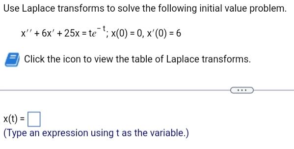 Solved Use Laplace transforms to solve the following initial | Chegg.com