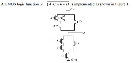 Solved What draw the stick diagram for the CMOS logic | Chegg.com