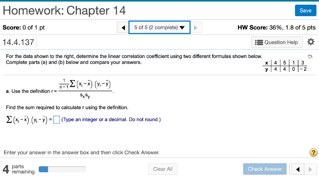 Solved Homework: Chapter 14 Save Score: 0 of 1 pt 5 of 5 (2 | Chegg.com
