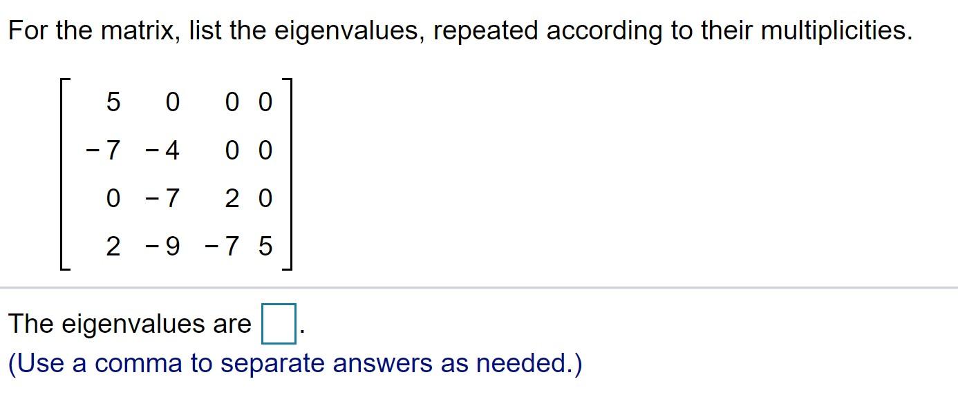 Solved Find the characteristic polynomial of the matrix, | Chegg.com