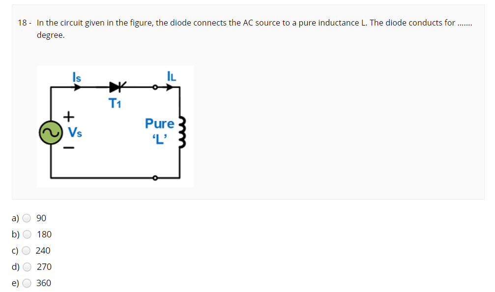 Solved 18 - In the circuit given in the figure, the diode | Chegg.com