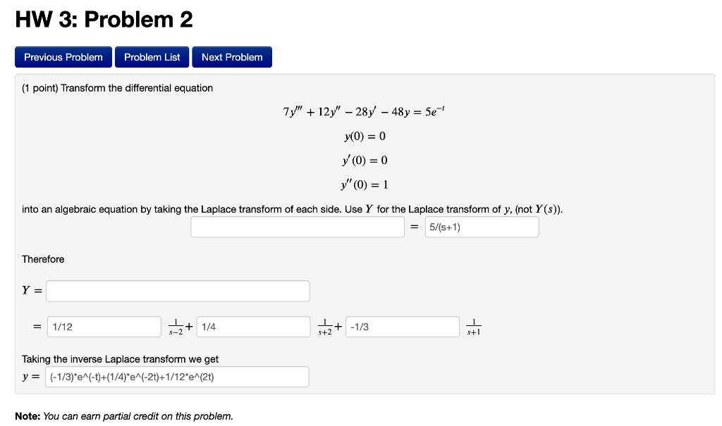 Solved HW 3: Problem 2 Previous Problem Problem List Next | Chegg.com