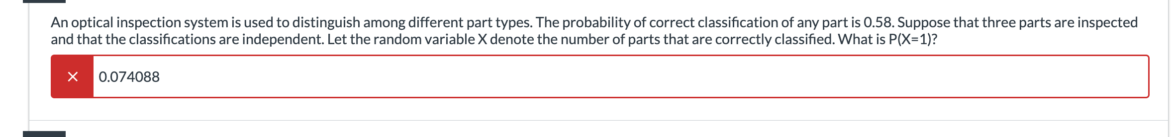 Solved An optical inspection system is used to distinguish | Chegg.com