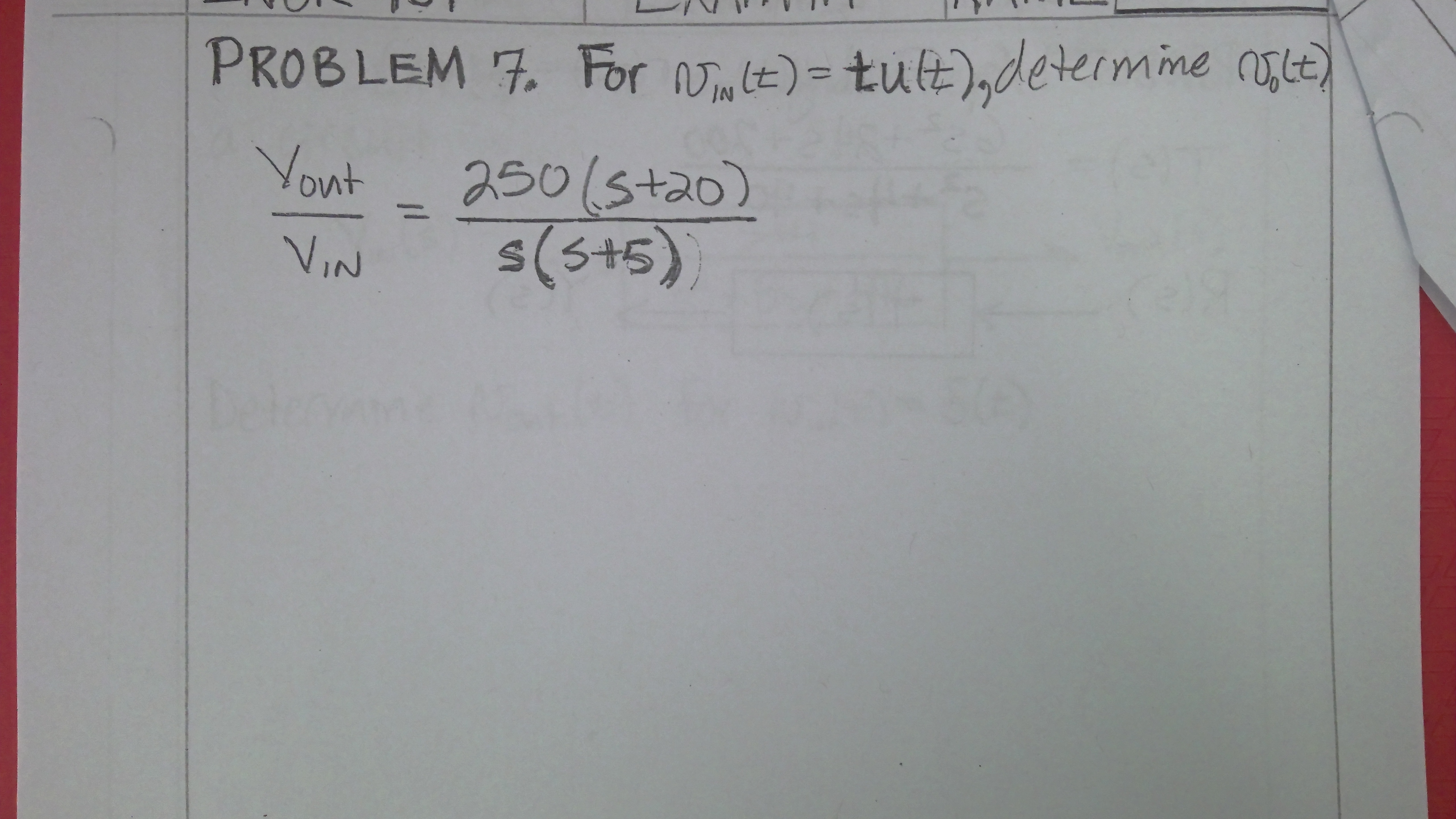 Solved PROBLEM 7. For v1N(t)=tu(t), determine v0(t) ViN Vout | Chegg.com