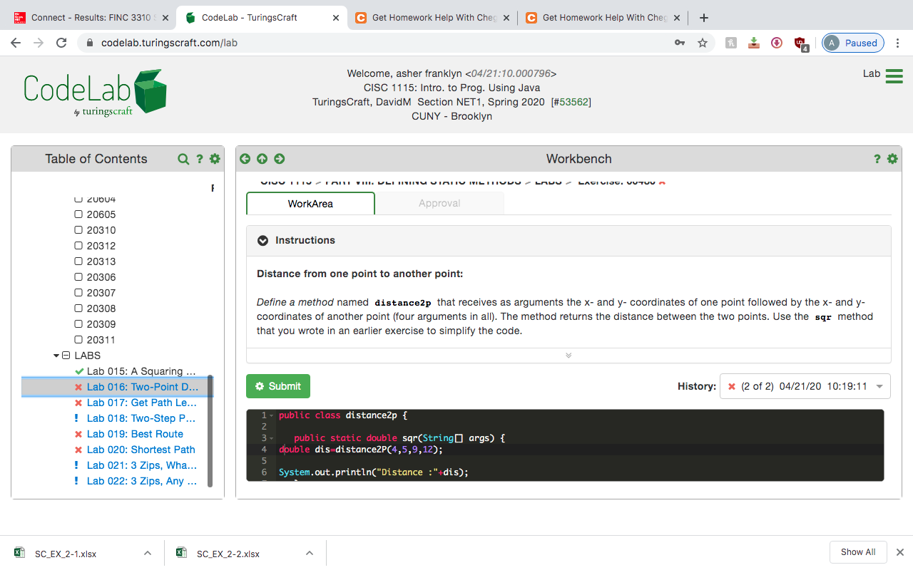Solved public static double sqr(double n){ return | Chegg.com