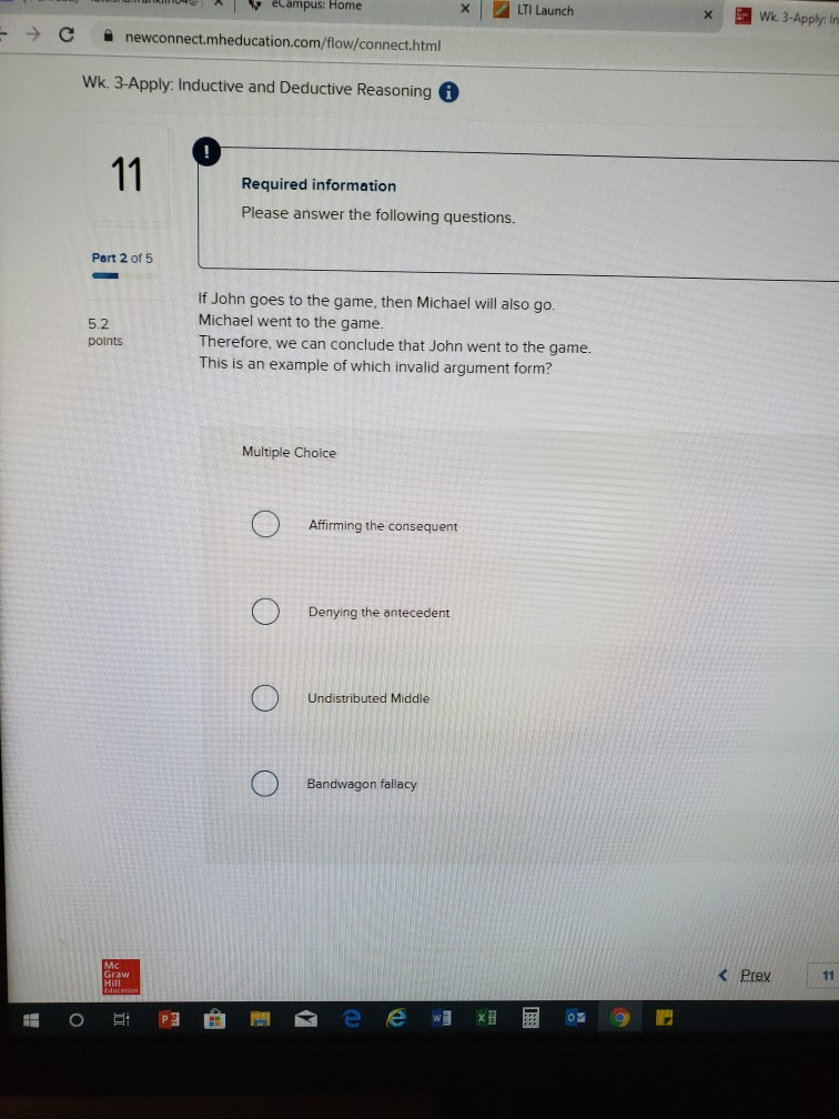 Solved: Vecampus: Home X LTI Launch Wk. 3-Apply → C Newcon... | Chegg.com