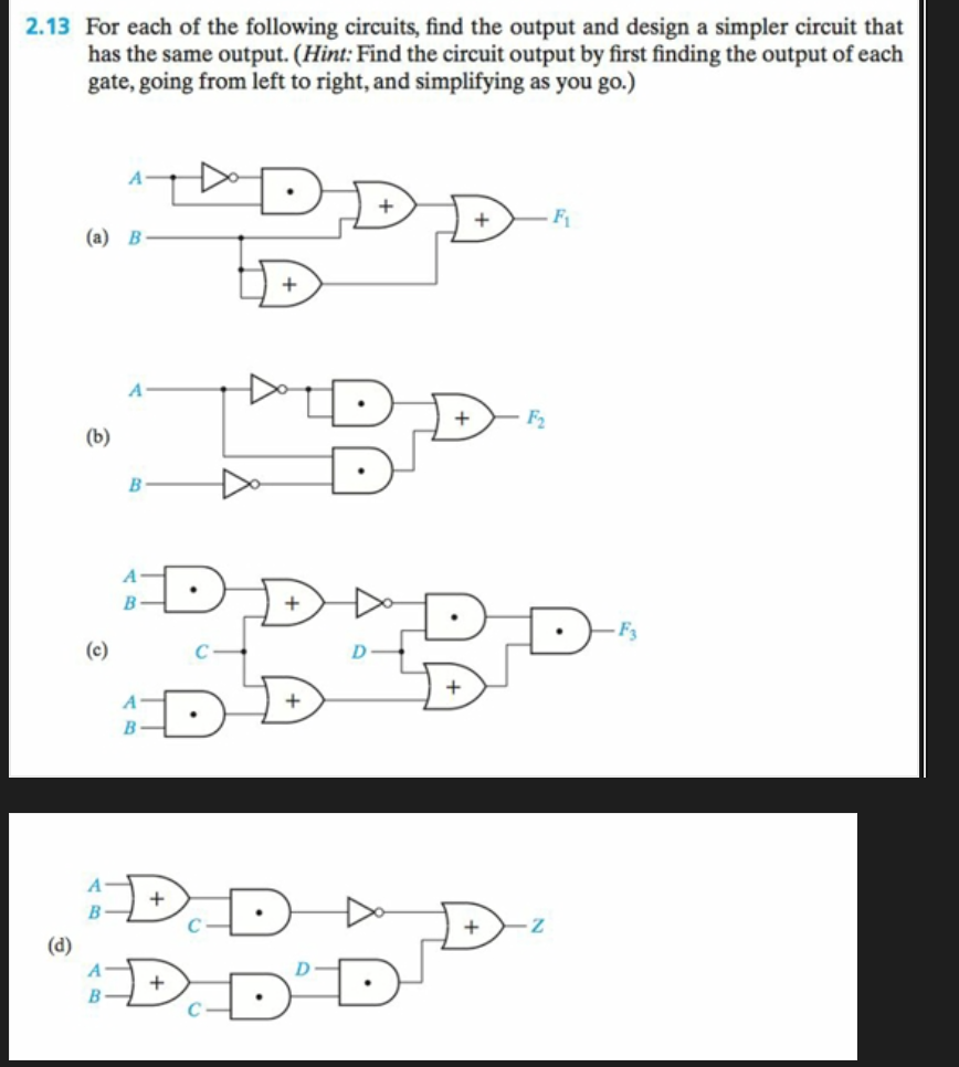Solved 2.13 For each of the following circuits, find the | Chegg.com