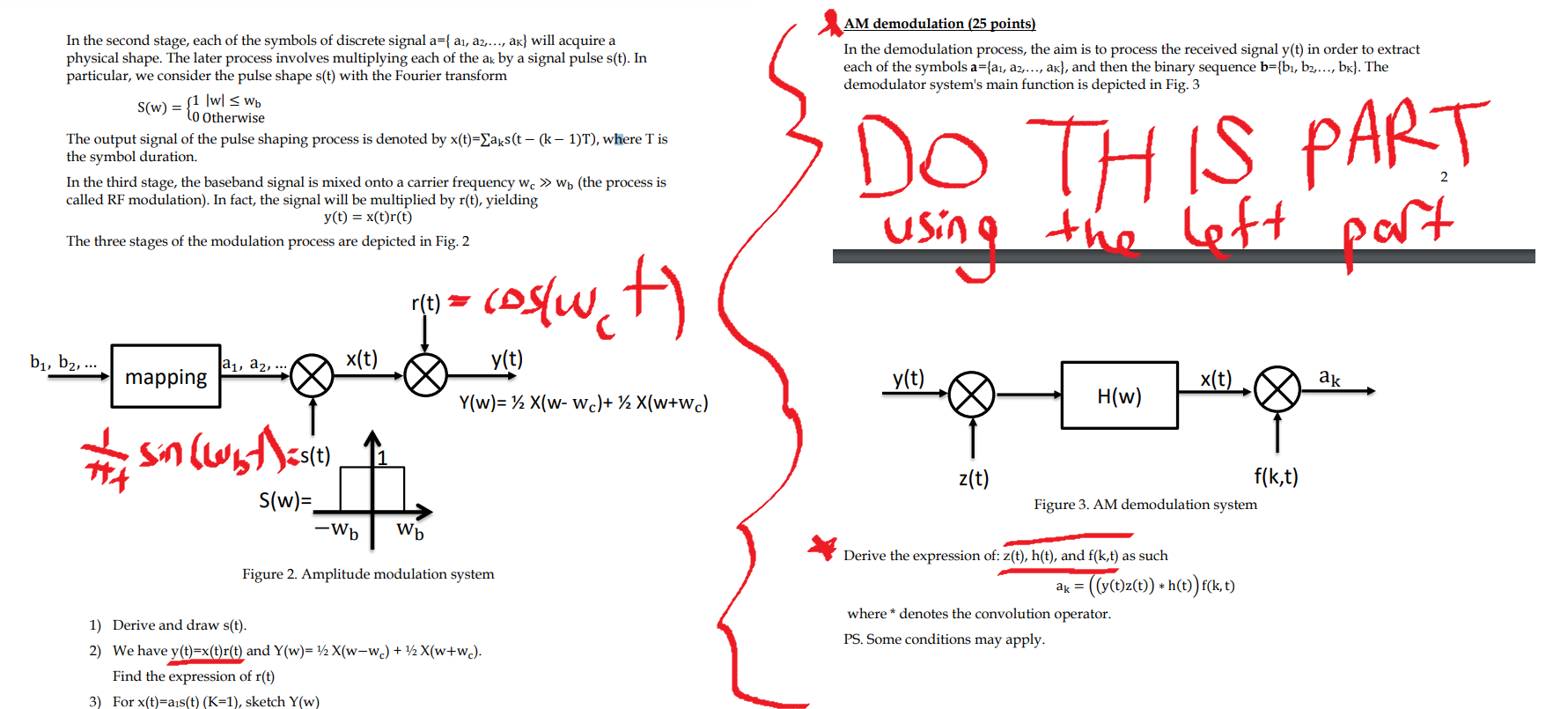Solved AM DEMODULATION, please explain how z(t) ﻿etc. is | Chegg.com