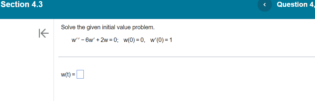 Solved Solve the given initial value problem. | Chegg.com