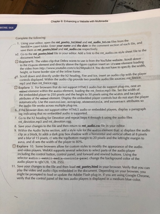 Need help with this assingment. The directions are in | Chegg.com