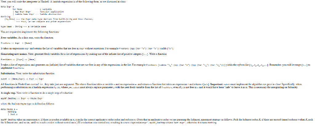 Lambda Calculus Pseudo Code Question - Create an | Chegg.com