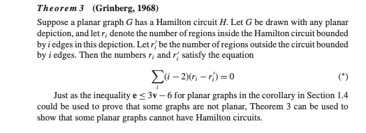 Solved Use Theorem 3 from the book (Grinberg's Theorem) to | Chegg.com